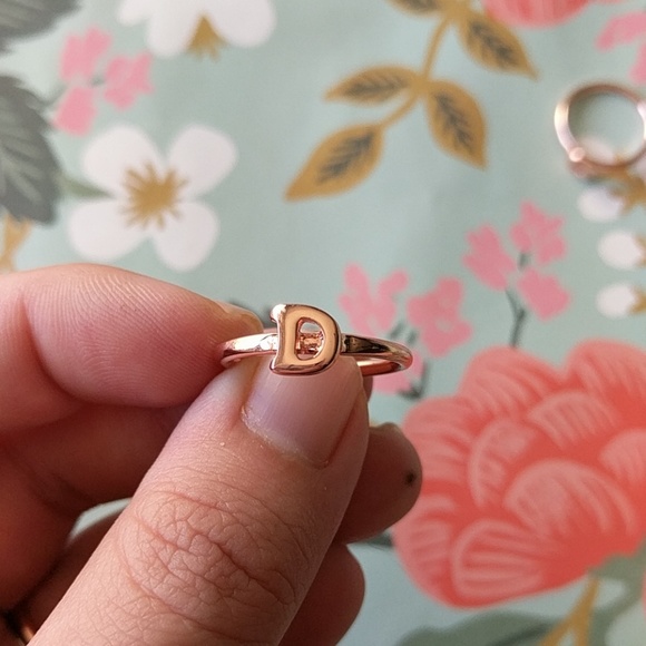 BaubleBar | Jewelry | Nwot Letter D Stackable Letter Ring | Poshmark